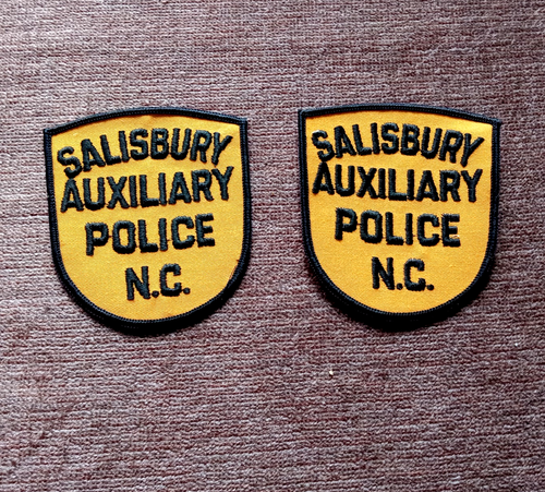 Vintage Salisbury NC North Carolina Auxiliary Police Patch Set of 2 NOS ...