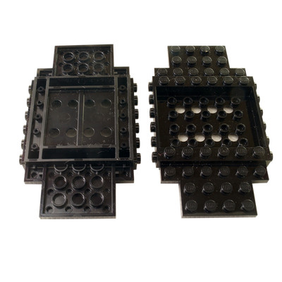 2 Bases de Véhicule Noires LEGO® 6x12x1 Centre Encastré 5x4 & 8 Trous ...