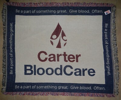 Carter BloodCare Give Blood Logo Woven Throw Blanket Tapestry | eBay