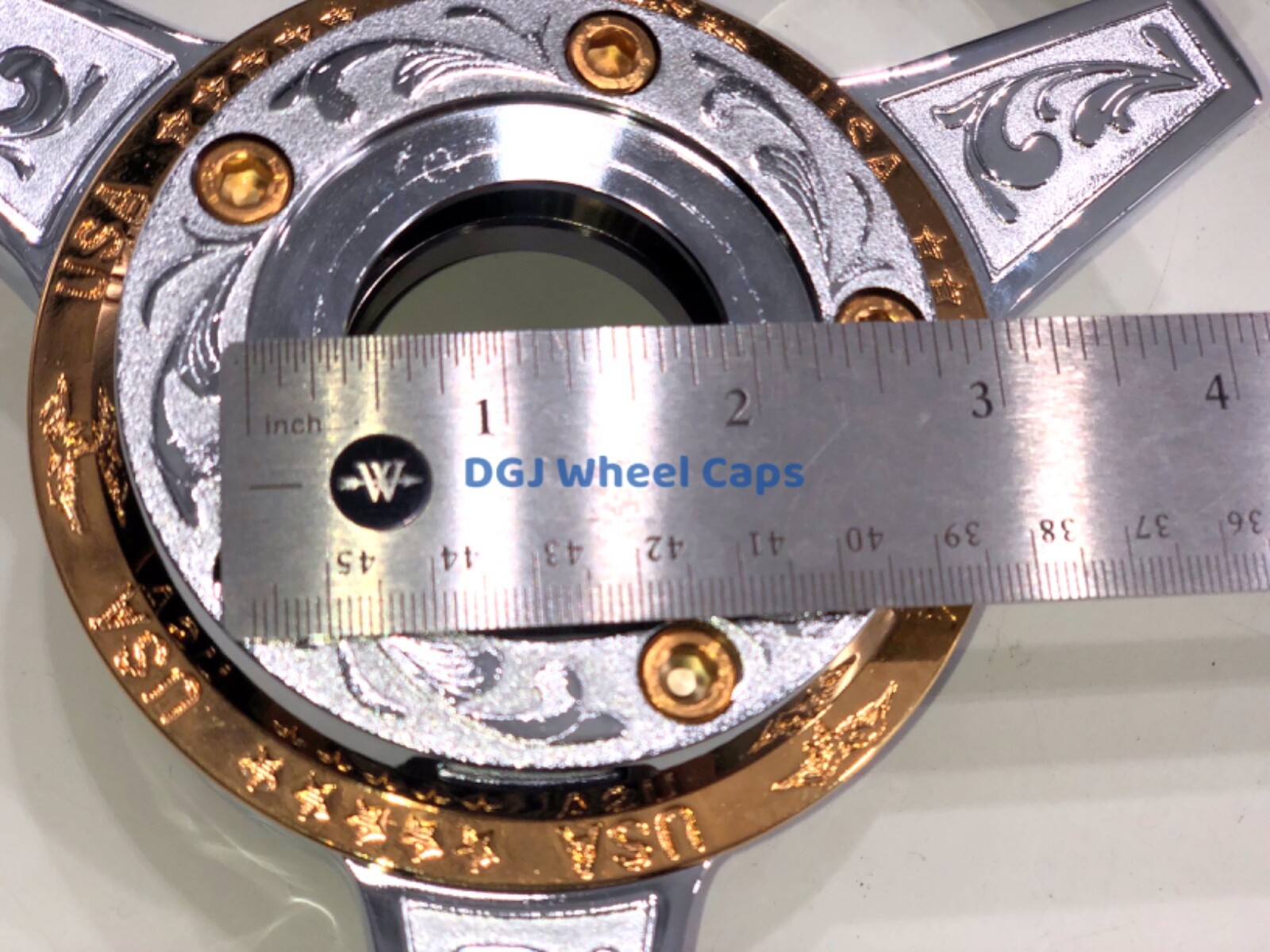 Engraved Zenith 3 Bar Locking Cut Chrome Lowrider Wire Wheel Knock-Off ...