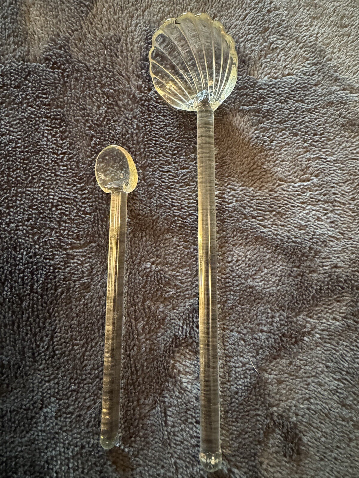 Vintage Princess House Seashell glass condiment spoons | eBay