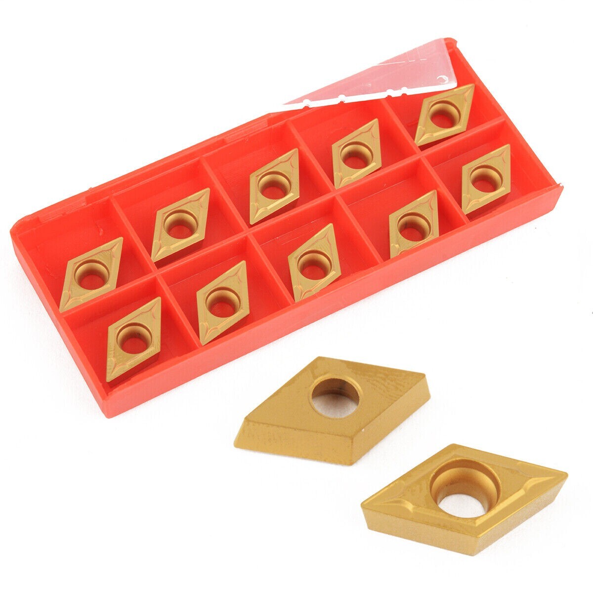 10x DCMT11T304-HM BP010 Carbide Inserts Blades for Lathe Turning Holder ...