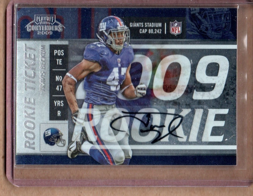 2009 PANINI PLAYOFF CONTENDERS TRAVIS BECKUM ROOKIE AUTOGRAPH (NM/MT ...