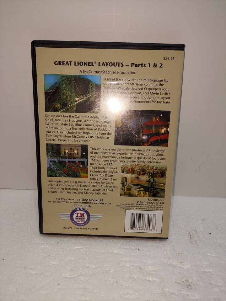 Great Lionel Train Layouts Parts 1 & 2 DVD | eBay