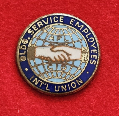 Vintage Union Pin - Bldg Service Employee Int'l Union AFL CIO | eBay