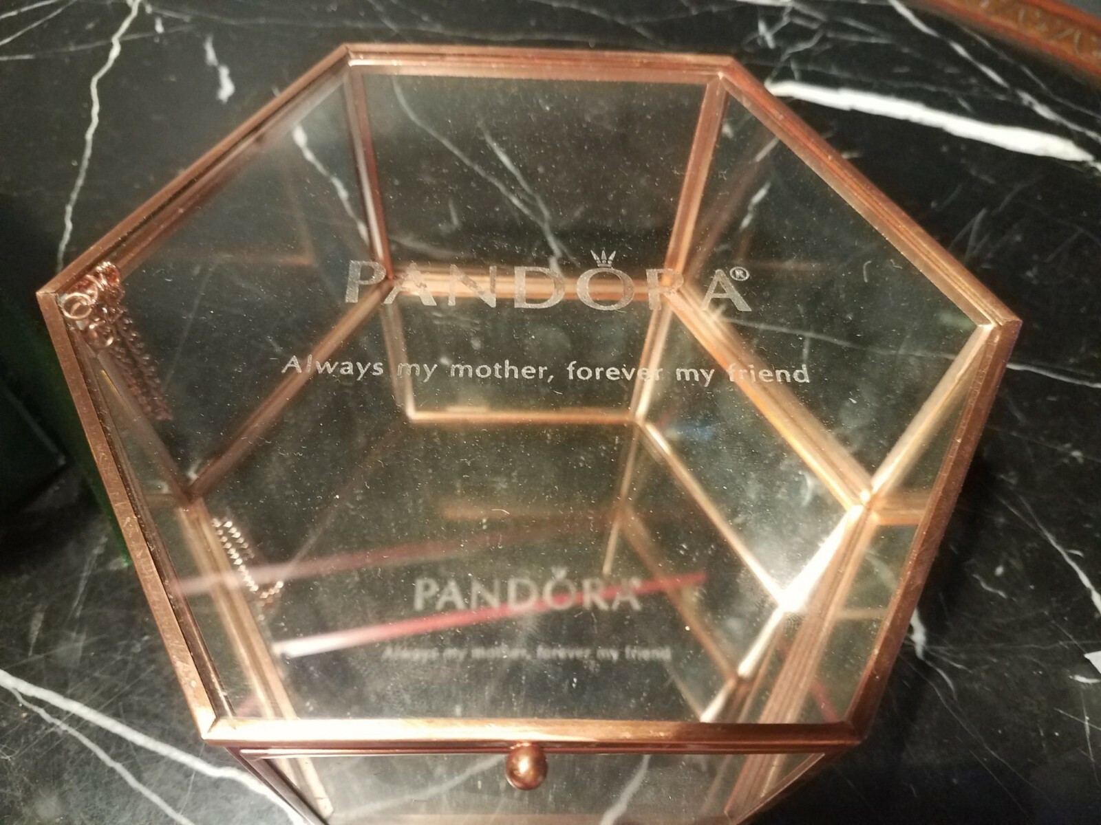 Pandora Gift Box Glass Curio Mothers Day "Always My Mother, Forever My ...