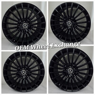 Original 21" Mercedes AMG S580 S560 S550 S63 OEM Wheels Gloss Black ...