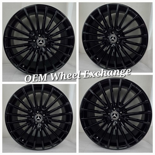 Original 21" Mercedes AMG S580 S560 S550 S63 OEM Wheels Gloss Black ...