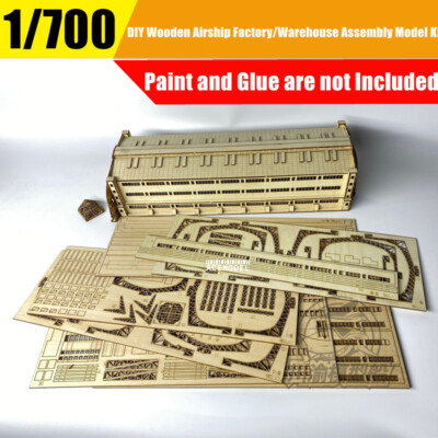 1/700 Zeppelin/Hindenburg Airship Factory Shipyard Hangar Diorama ...