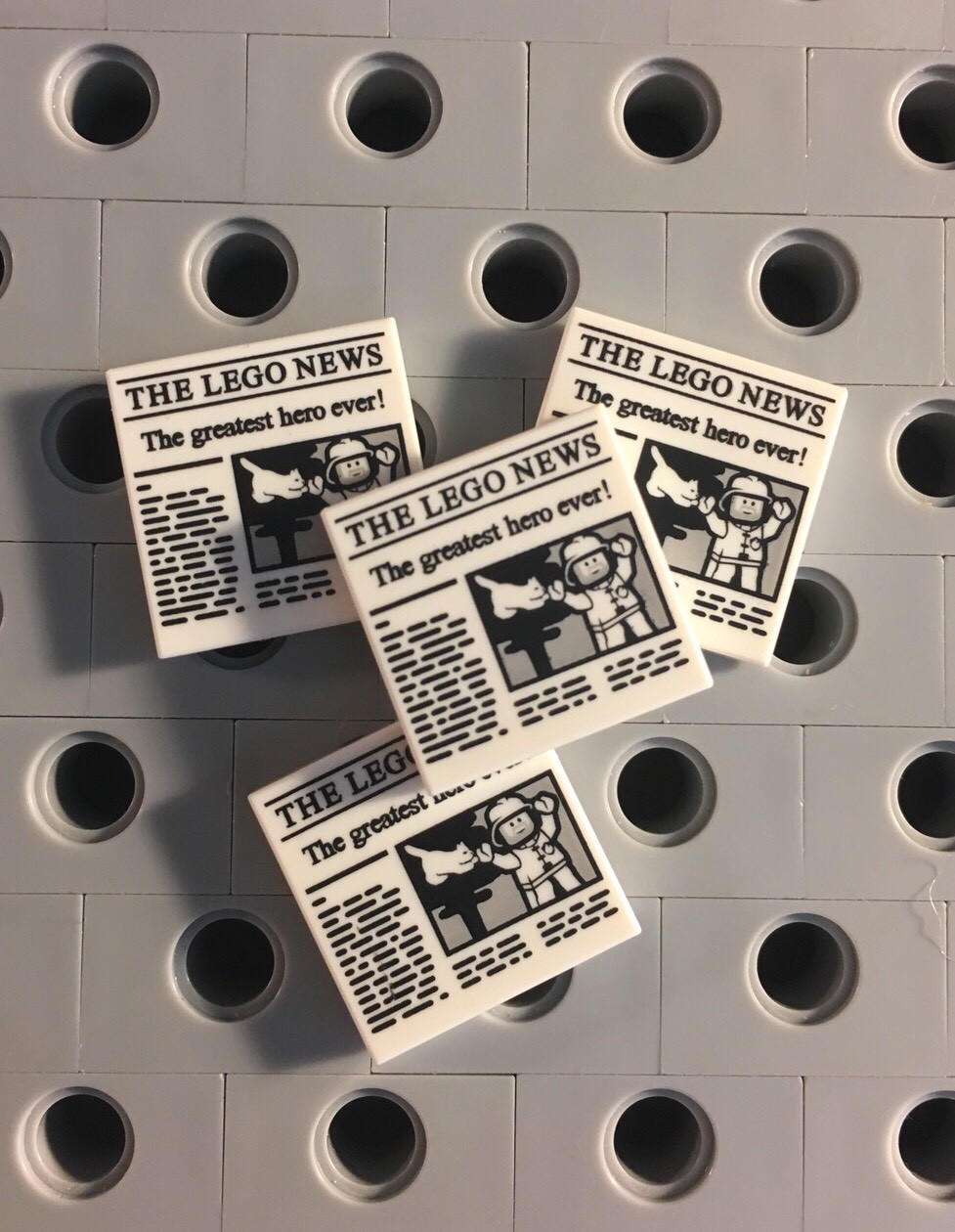 Lego Newspaper Tile 2x2 The Lego News Smooth Finning Tiles New Lot Of 4 ...