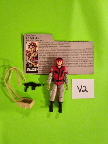 Crazylegs 1987 V1 G.I. JOE COBRA Vintage 100% Complete File Card V2 | eBay