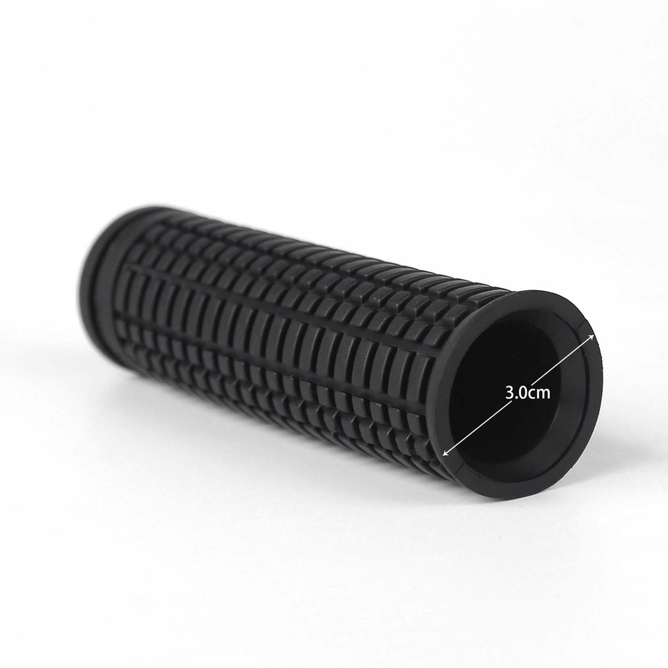 1 Pair Black Texture Pattern Non-Slip Rubber Bike Handle Grips Fits ...