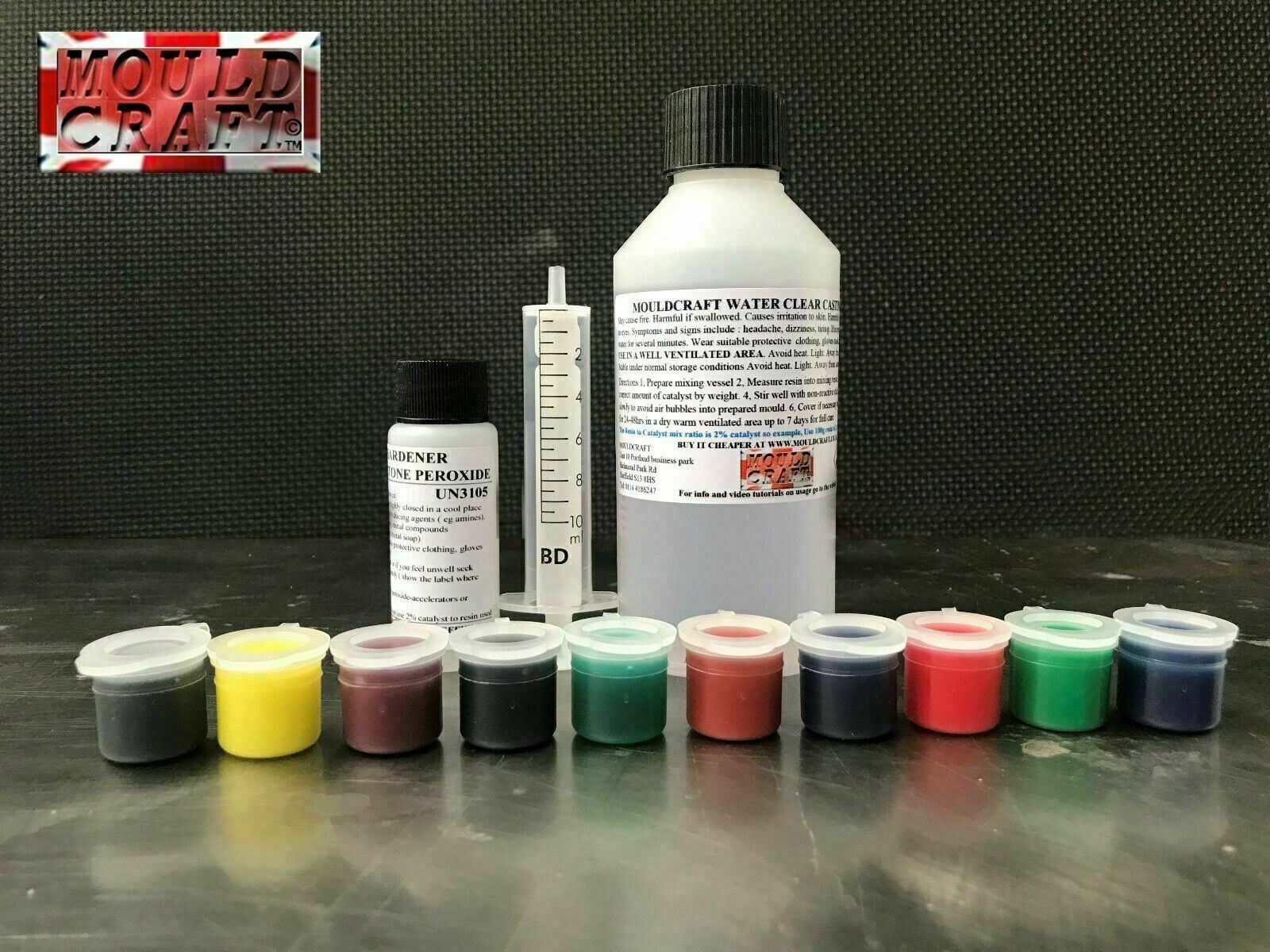 Mouldcraft water clear Casting Resin Kits Translucent Pigments 250g ...