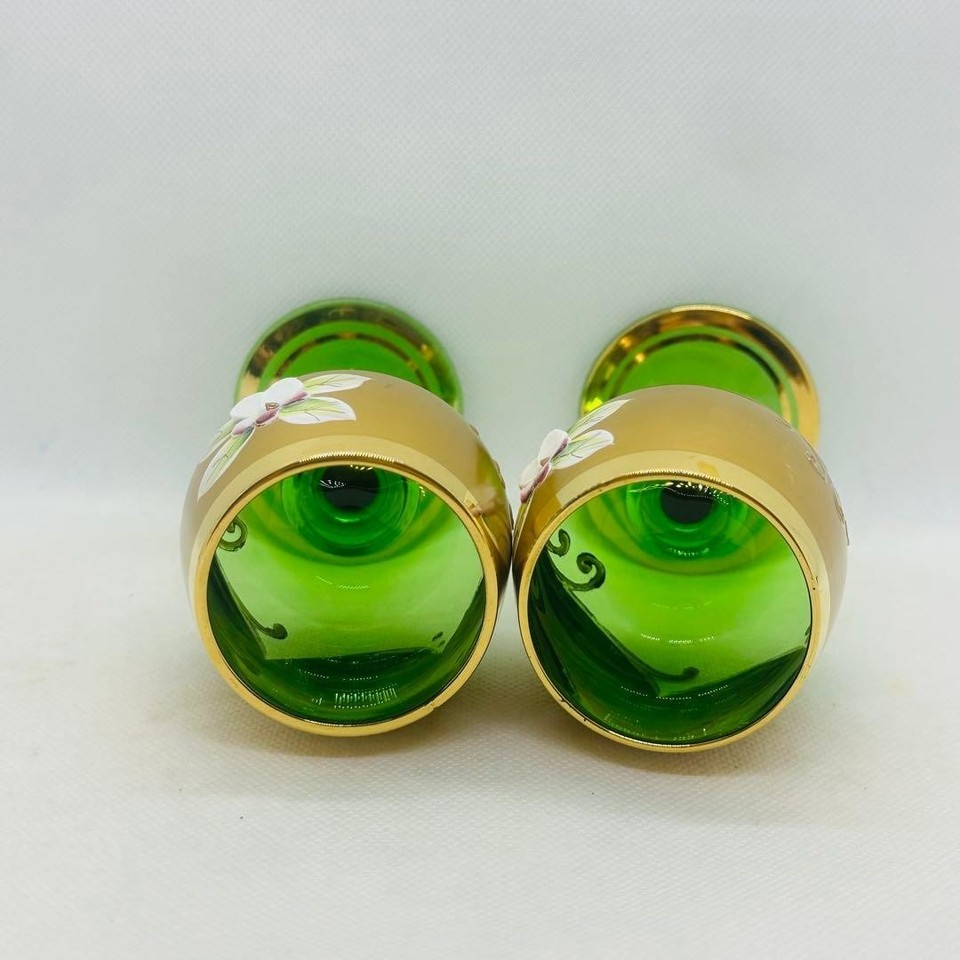 CC Zecchin Rocks glasses set of 2 Venetian Murano Glass w/2x Wine ...