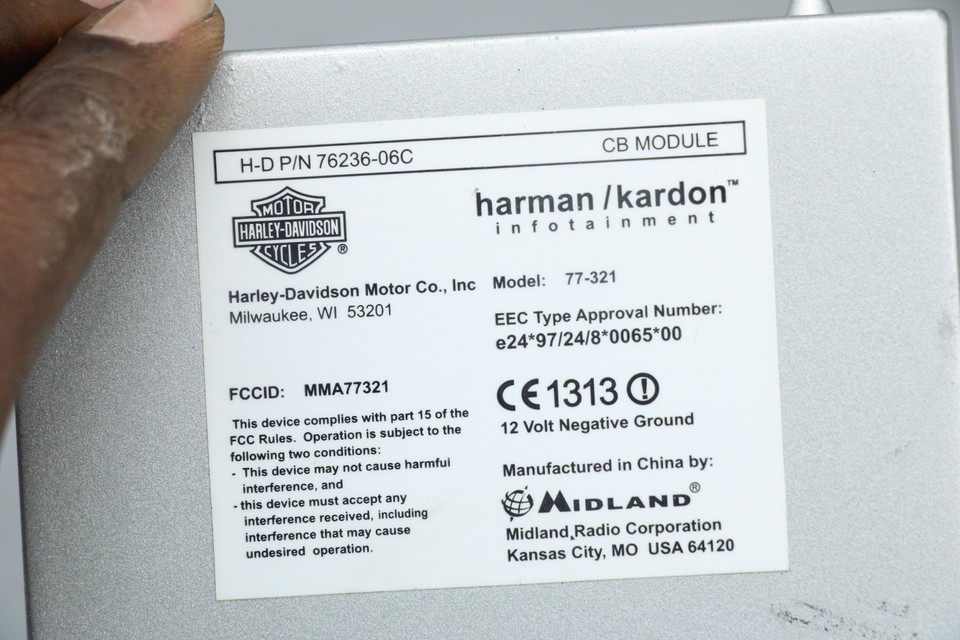 2010 Harley Electra Glide CVO CB XM Radio Stereo Module Set + Harness ...