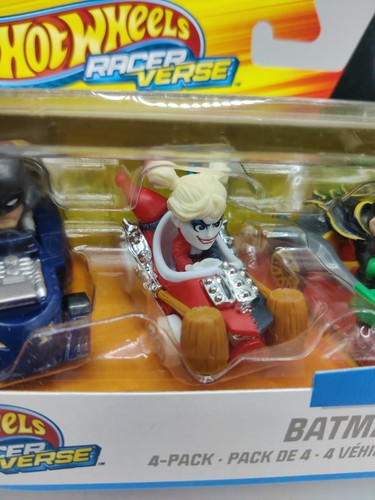 2024 Hot Wheels Racer Verse Batman 4 Pk Harley Q + Robin Catwoman ...