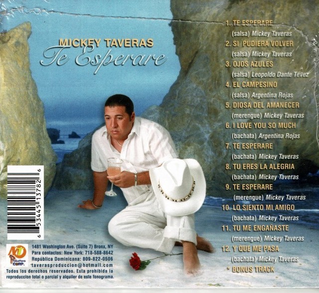 Mickey Taveras Te Esperare CD 2006 MT ( Digipak) Latin Tropical ...
