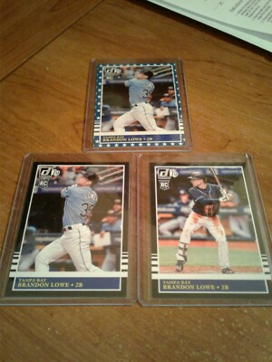 2019 Donruss Baseball Brandon Lowe 3 Card Rookie Lot | eBay
