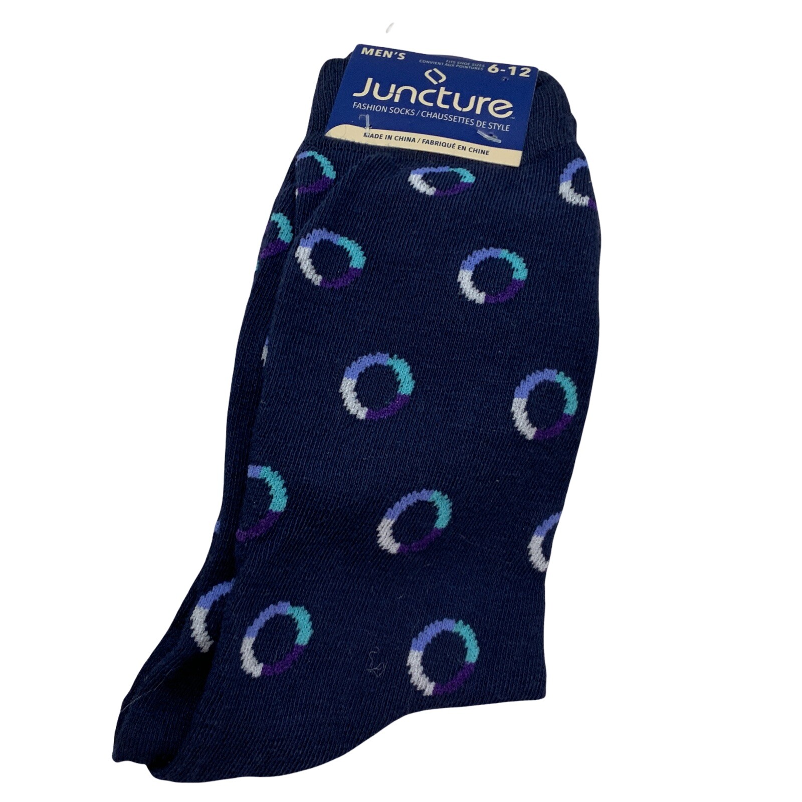 Juncture Crew Fashion Socks Mens Blue Shoe Size 6-12 | eBay