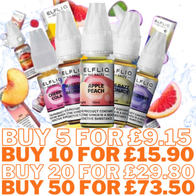 ELF LIQ Nic Salt ELFLIQ E Liquid 10ML 10MG 20MG Vape Juice 50/50 Mary ...