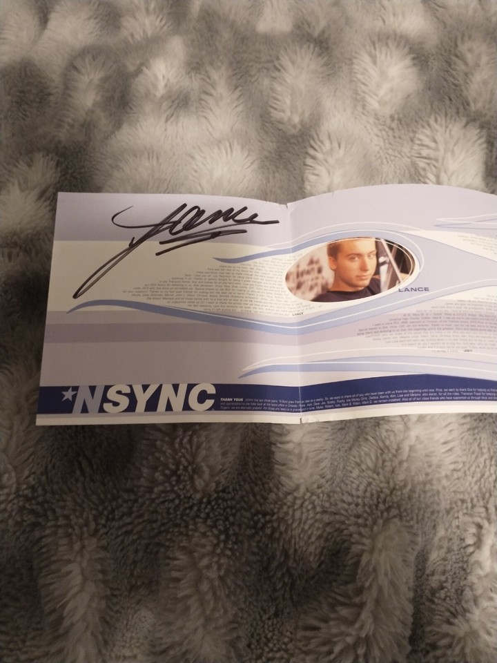 NSYNC ~ Signed Autographed X 5, 1997 Debut Album Liner, Excellent ...