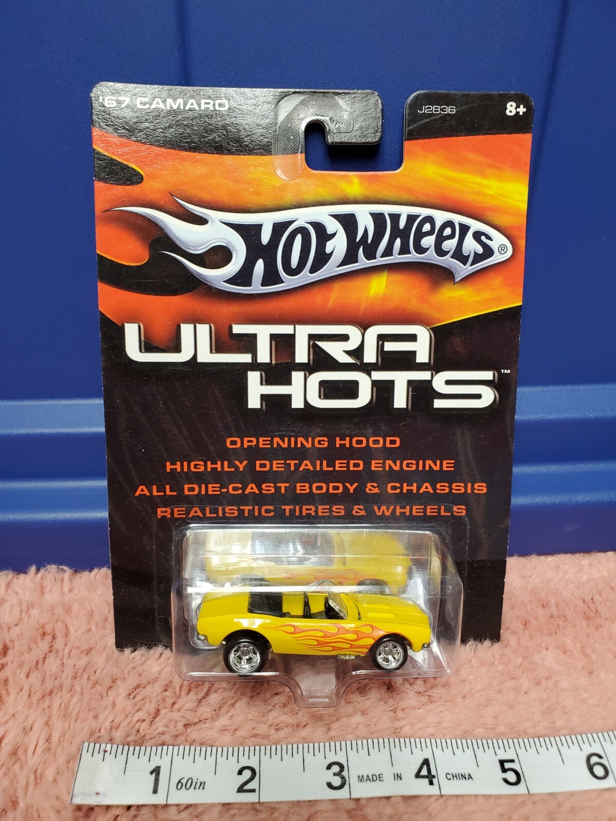 Mattel Hot Wheels Ultra Shots 1967 Camaro Drop Top Yellow Diecast 1:64 ...