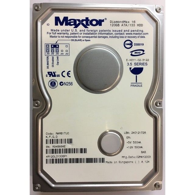 Maxtor DiamondMax 16 120GB 7200RPM (4R120L01306P1) for sale online | eBay