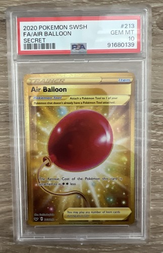 AIR BALLOON 213/202 PSA 10 - [Gold Secret] [Sword Shield Base Set] PSA ...