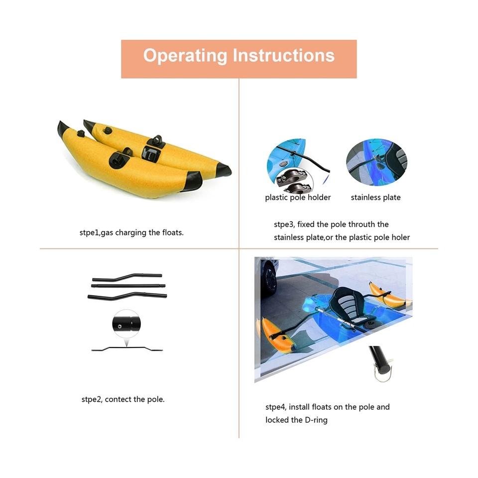 Kayak Outrigger Stabilizer,Portable PVC Higher Stability Kayak ...