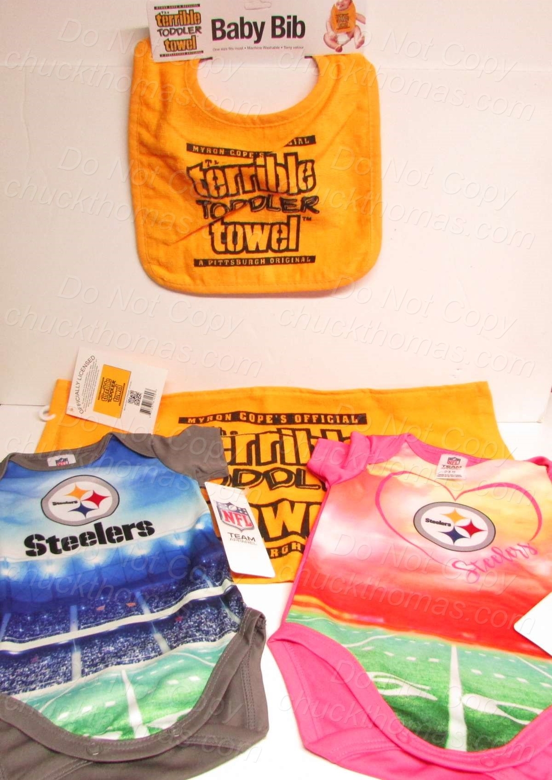 STEELERS Blue or Pink Gerber ™ Onesie AND A Toddler Terrible Towel OR ...