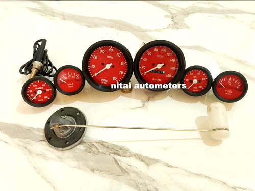 Smiths Replica 85 mm electronic tacho mechanical speedo temp oil fuel ...