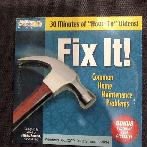Simply Media FIx it! Common Home Maintenance Problems 1999 CD-ROM | eBay