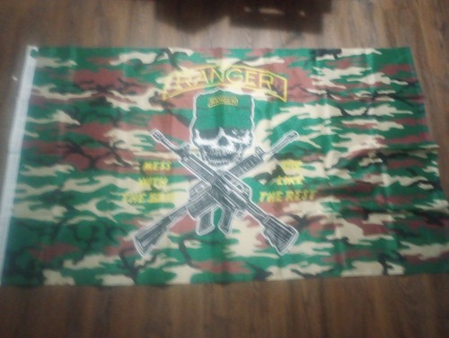 US Army Ranger Mess With The Best Woodland Camouflage Flag Grommets | eBay