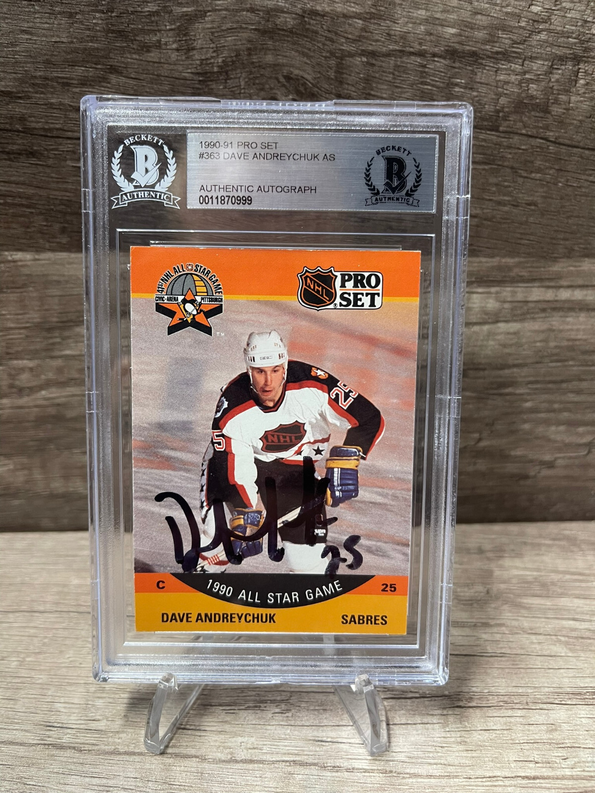 Dave Andreychuk 1990 Pro Set Buffalo Sabres Signed Card Beckett BAS | eBay
