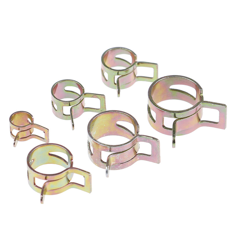 10pcs 6-15mm spring clips vacuum fuel oil hose line air tube band-clamp ...