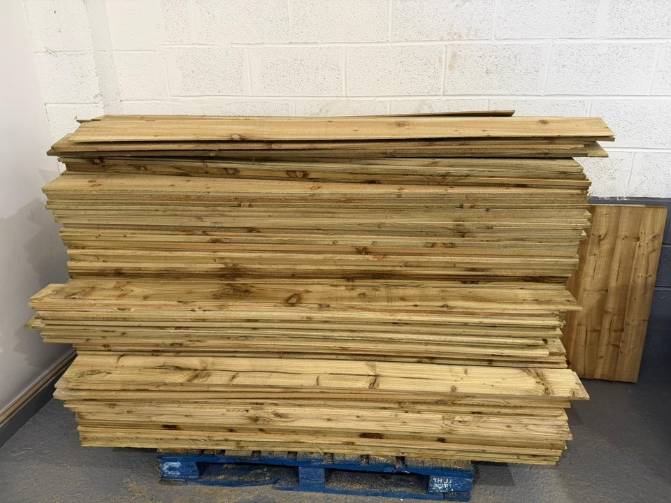 125mm wide Feather Edge Fence Cladding Board Brown Pressure Treated 6ft ...
