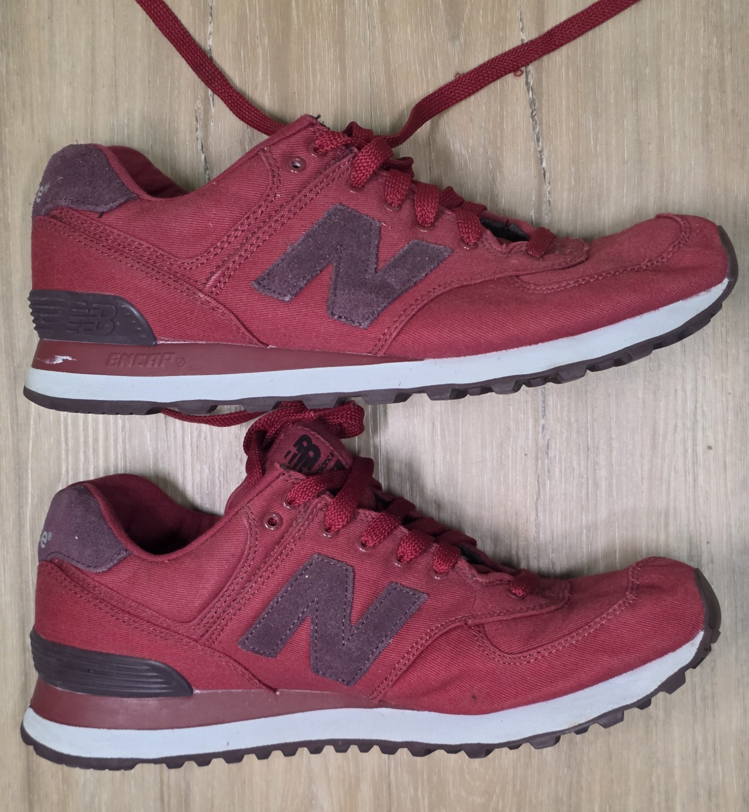 New Balance Older Model 574 Encap Men's Maroon Size 8… - Gem