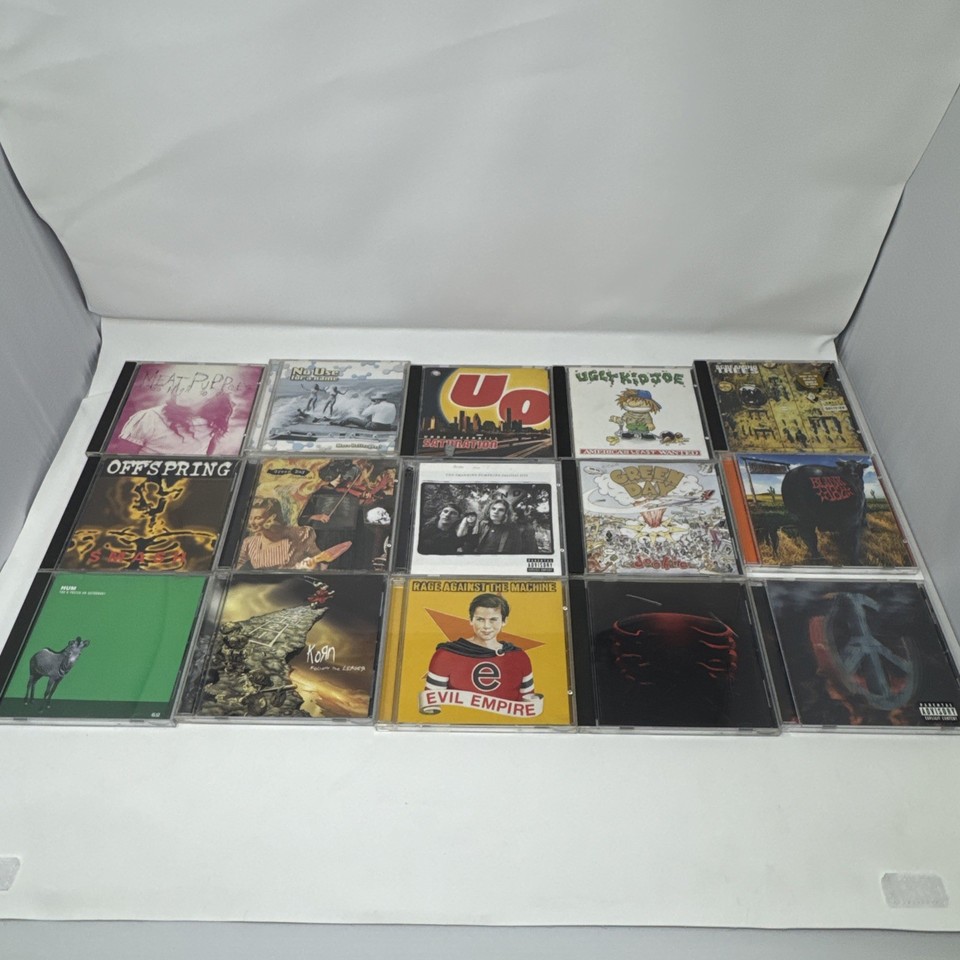 90s Alternative Rock CD Lot - 15 Albums Green Day Tool, Korn Blink-182 ...