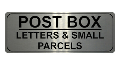 834 POST BOX LETTERS & SMALL PARCELS Metal Aluminium Plaque Sign House ...