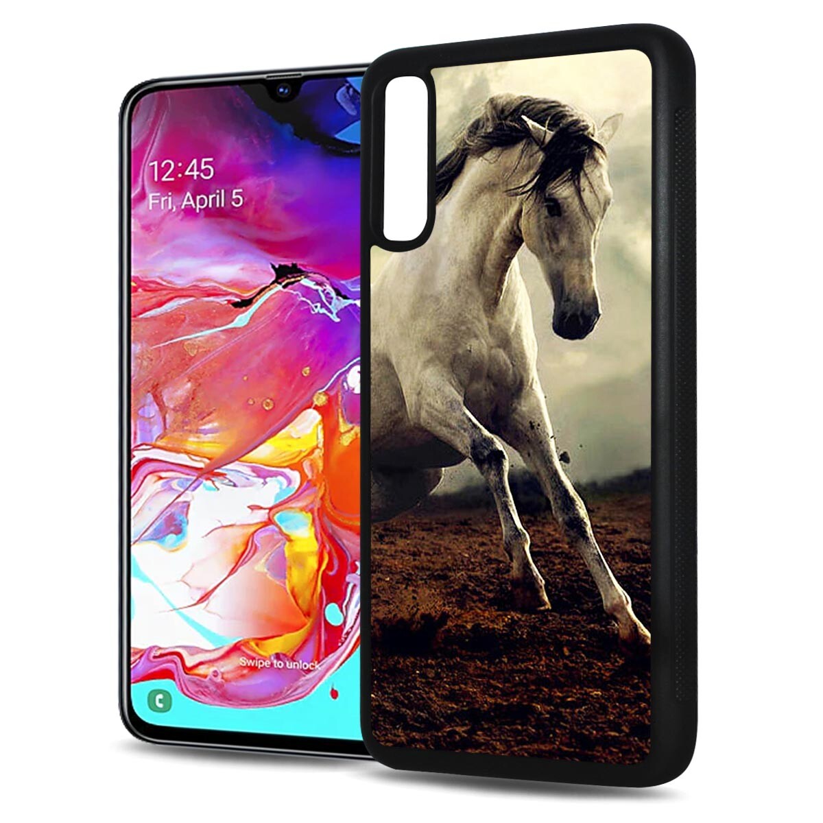 ( For Samsung A50 ) Back Case Cover AJH10805 Horse | eBay