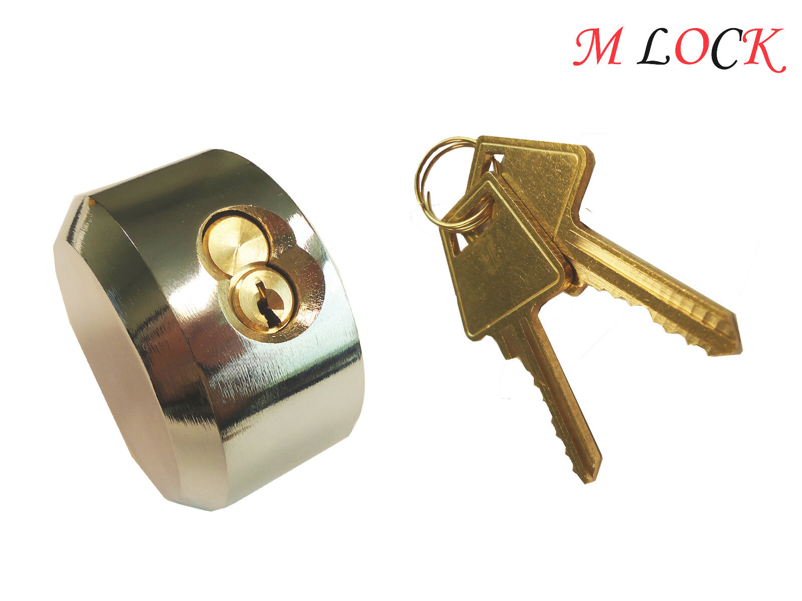 FORD Full Size TRANSIT Hidden Shackle Hockey Puck Padlock 2 KEYS 2-7/8 ...