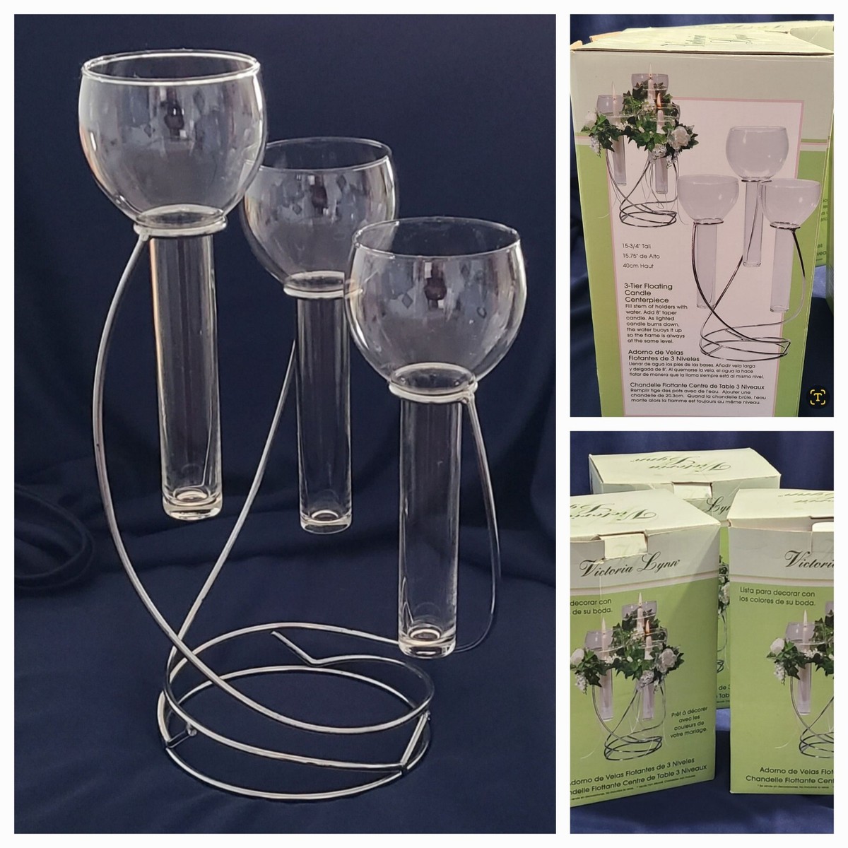 3 Tier Glass Centerpiece 3 Tier Cupcake Stand Cake Holder Centerpiece