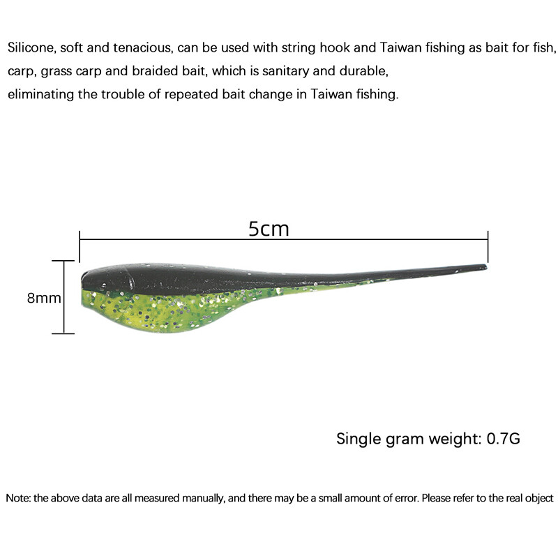 10PCS Small Tadpole Soft Bait Lure Mini Fishing Lure 0.75g 5cm Fishing ...