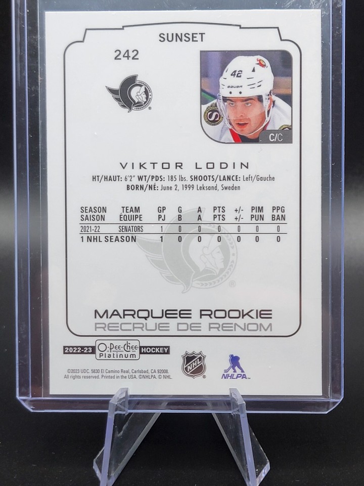 Viktor Lodin Sunset Marquee Rookie 242 🌇 Ottawa Senators | eBay