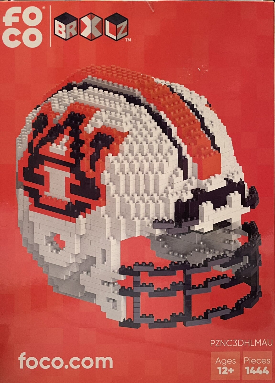 FOCO BRXLZ NFL Auburn Tigers Football Helmet 3-D Construction Toy 1444 ...