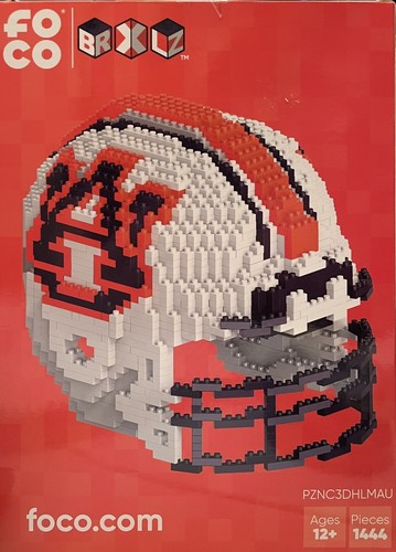FOCO BRXLZ NFL Auburn Tigers Football Helmet 3-D Construction Toy 1444 ...