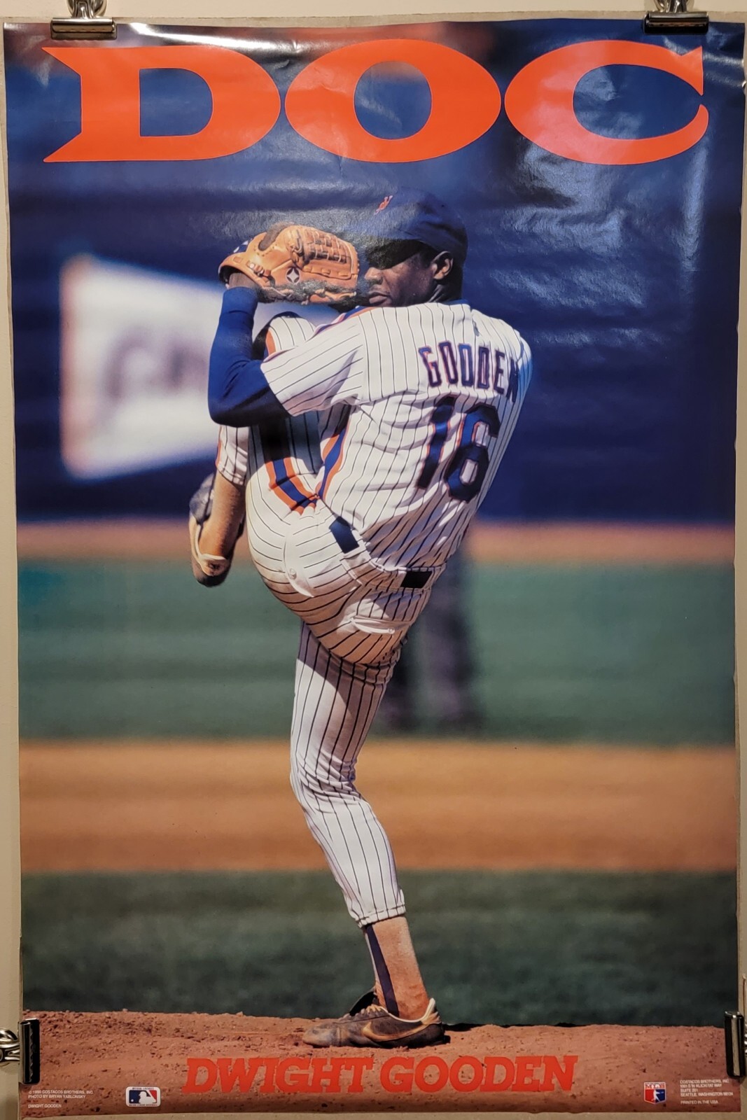 DWIGHT - IN ACTION - GOODEN NEW YORK METS 1990 VINTAGE COSTACOS BROS ...