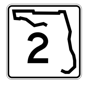 Florida State Route 2 Sticker Decal R1331 Highway Sign | eBay