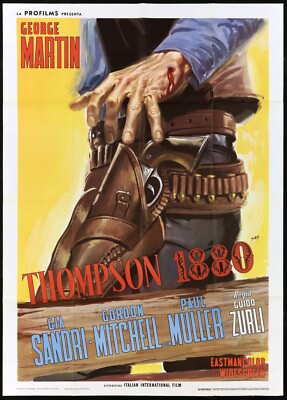 THOMPSON 1880 SPAGHETTI MOVIE POSTER WESTERN GUIDE ZURLI 1966 MOVIE ...