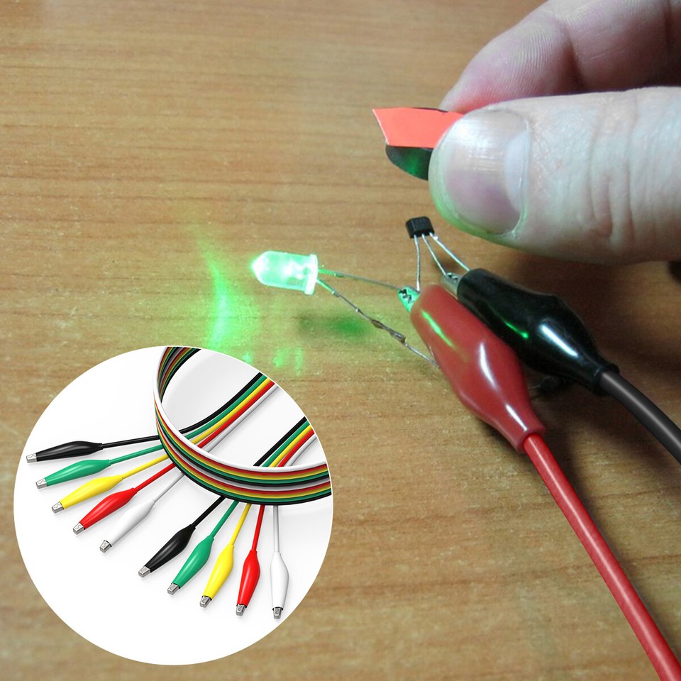 20 Pcs Electrical Jumper Cables Test Leads with Alligator Clips for ...